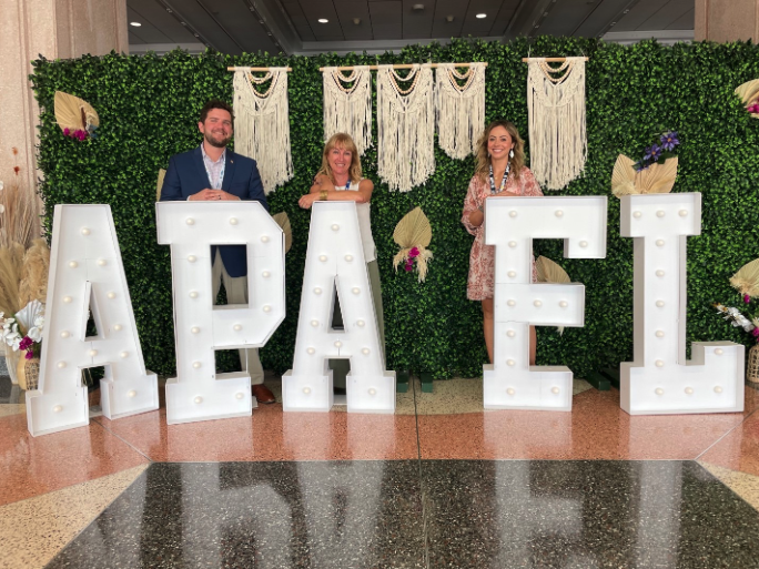 Sean Lahav, Isabelle Albert, & Brice Pinson with Halff attended the ...